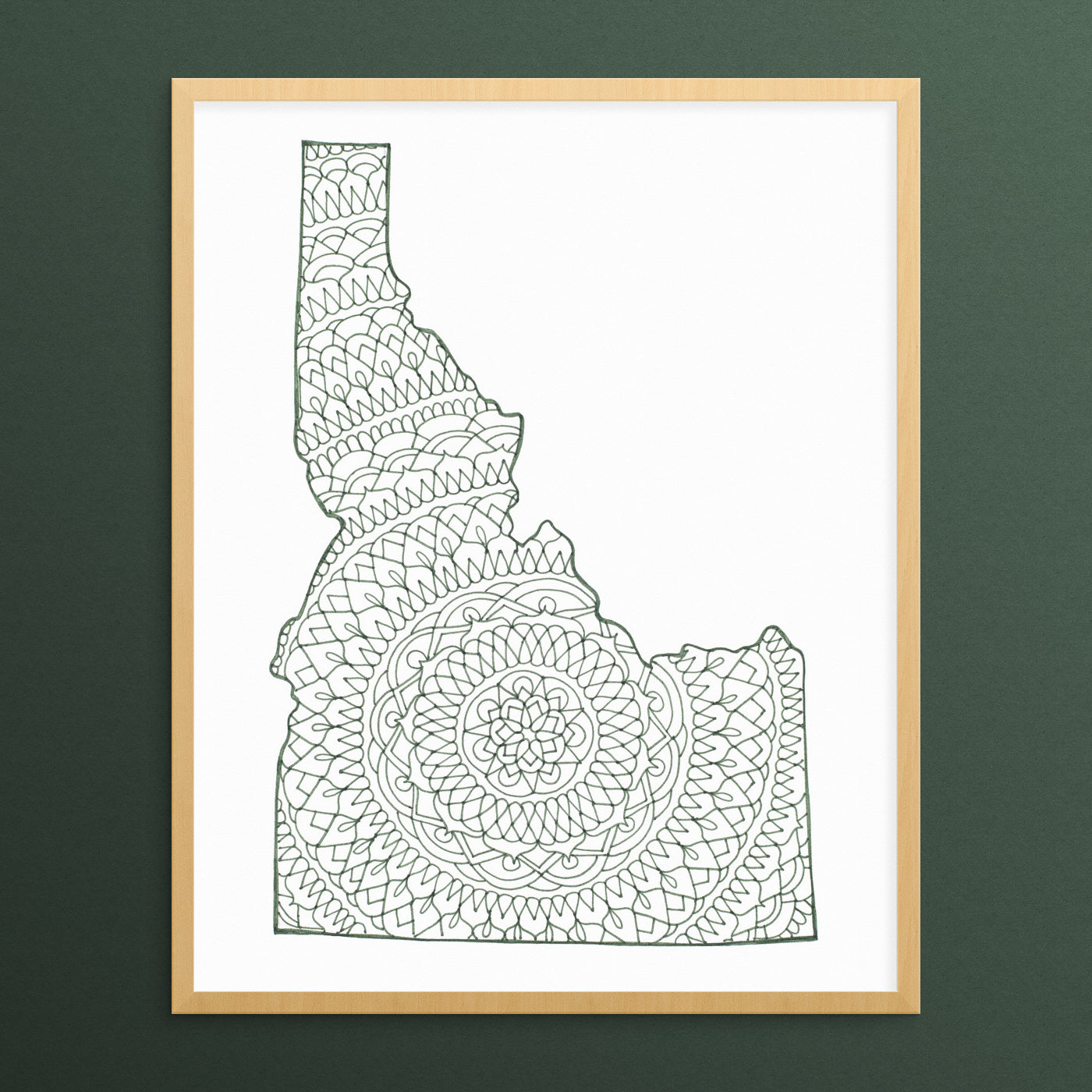 Idaho Green Mandala – Neatline Designs